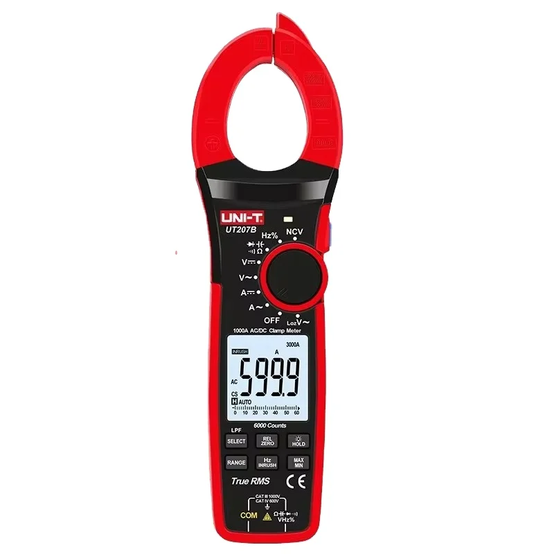 Uni-t True Rms Digital Clamp Meter Ac Dc Current 1000a 1000v Ut207b Lpf ...