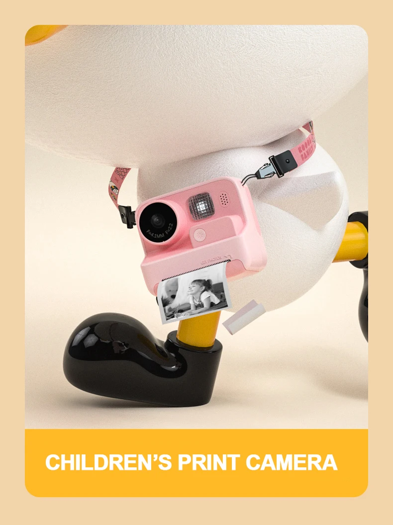 Instant Zero Ink Camera - Fun 1080P Video Recorder for Kids