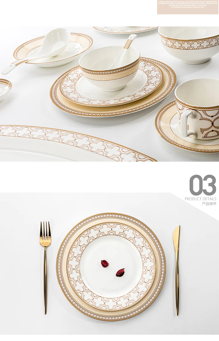 Luxury Fine Bone China Dinnerware for Weddings & Banquets
