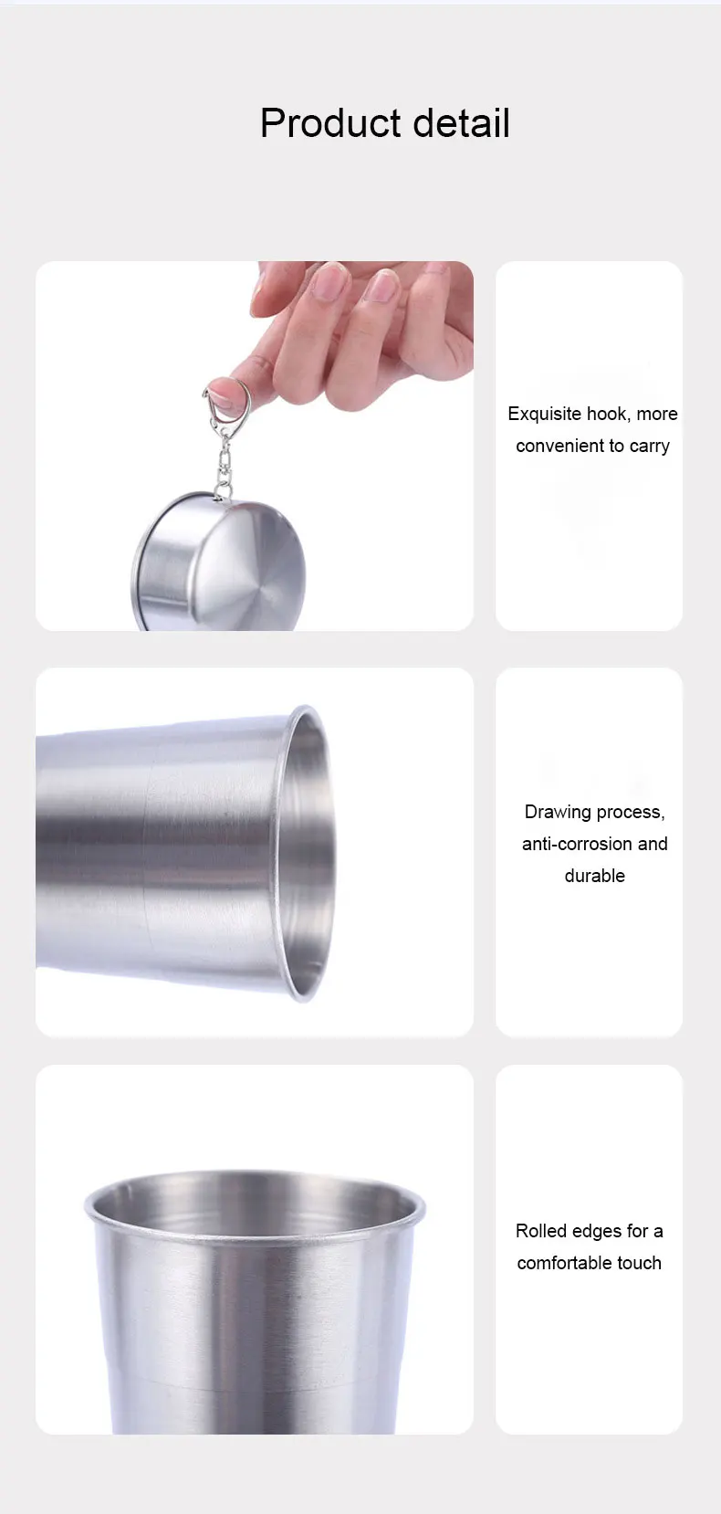 2023 Wholesale Logo Design Custom Telescopic Cup Travel Compression Cup ...