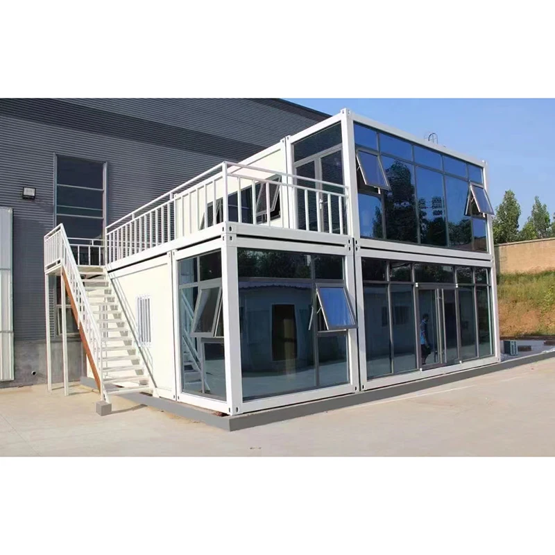 Container Office Steel Structure Frame Welded Flat Pack Container House ...