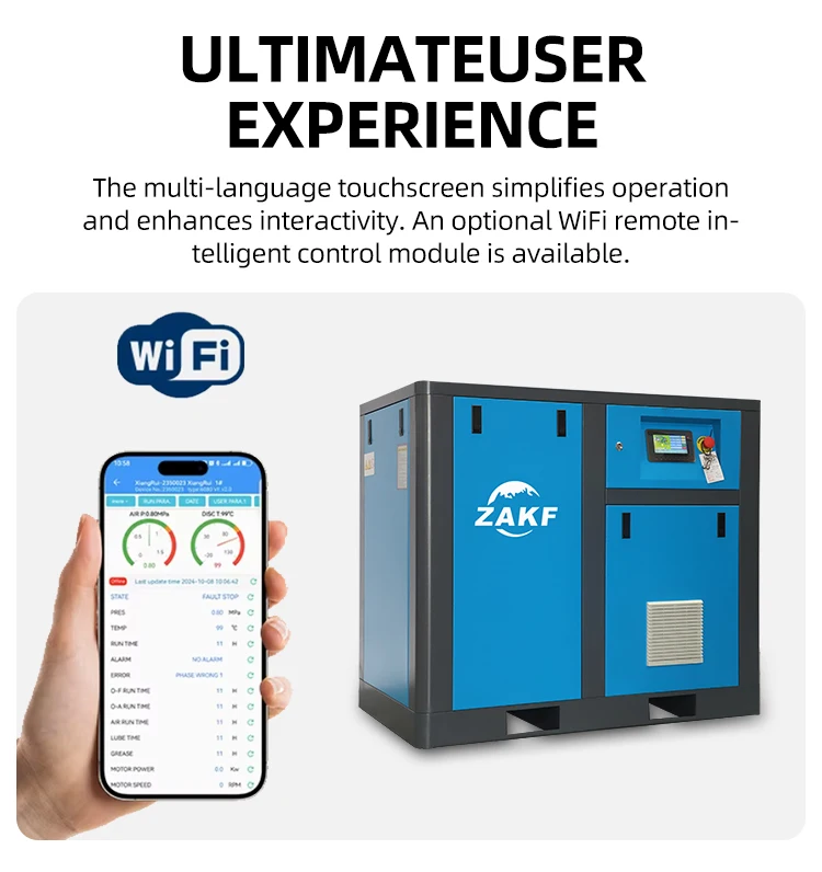 ZAKF 20HP 10bar 380V50HZ3phase 4in1 Screw air Compressor for CNC Plasma ...