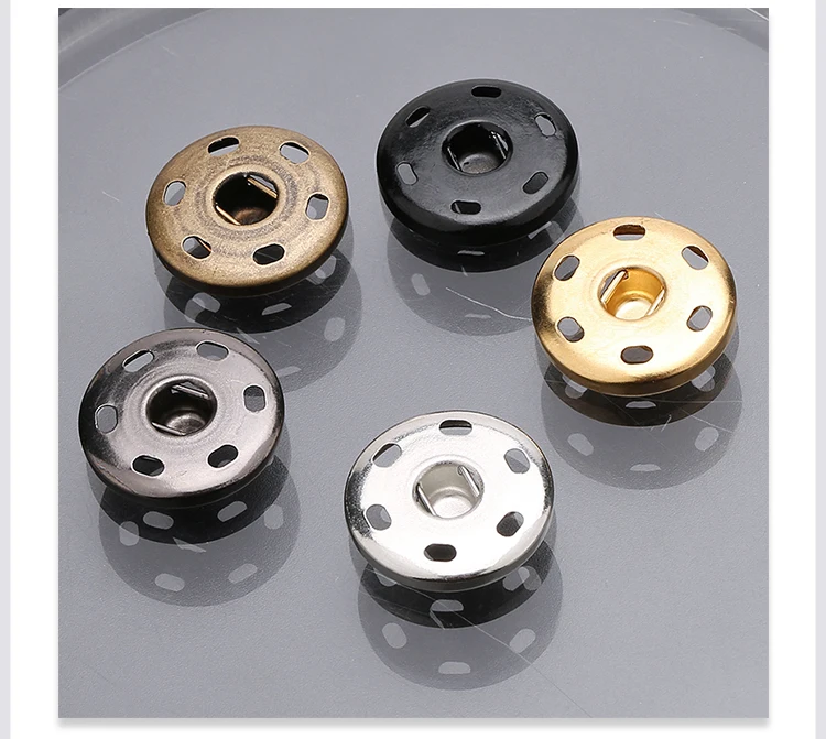 Metal Button Invisible Snap Fastener Coat Shirt Circular Snap Button ...