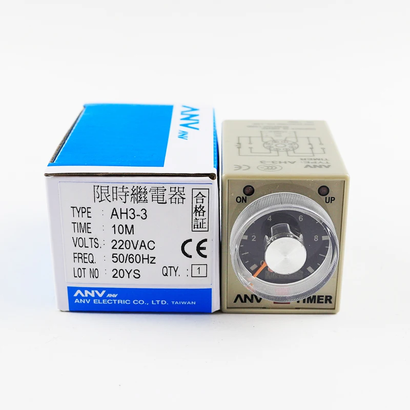 Taiwan ANV Shiyan AH3-3 Motor Dial Code Time Relay - Brand New