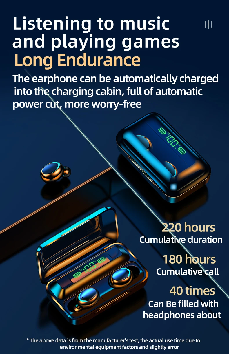 True Wireless Earbuds with Power Bank - F9-5C Private Label