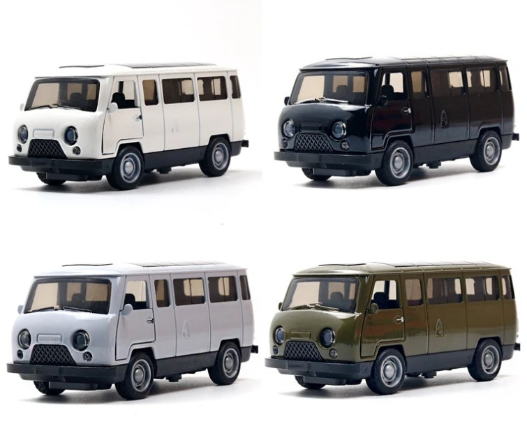 1:36 Scale Minibus Toy Die Cast Bus Model with 3 Doors, Pull Back ...
