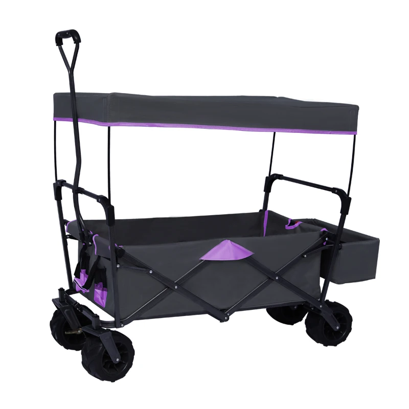 Kinde Folding Handcart Garden Trolley Camping Cart Beach Trolley 4 ...