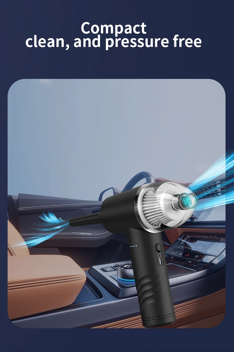 KINZIR Cordless Car Vacuum Cleaner - Efficient & Versatile