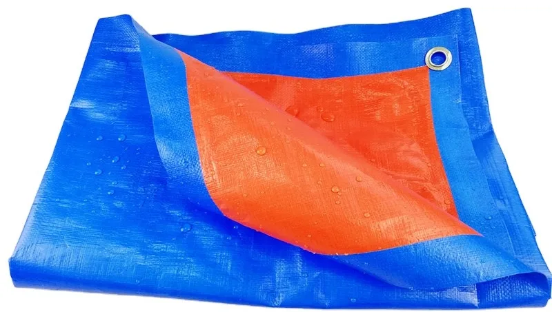 4x5m Blue Orange Waterproof Polyethylene Tarpaulin Plastic Pe Tarp 5m X ...