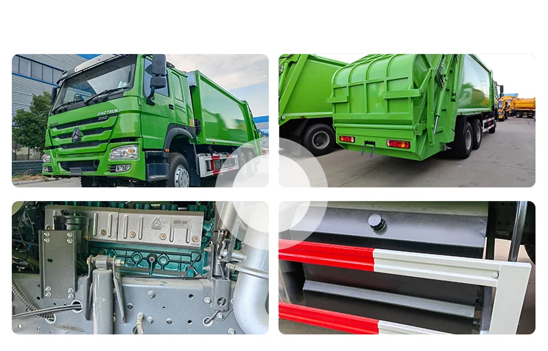 HOWO 10 Wheels Garbage Truck Compression 30 CBM Compactor