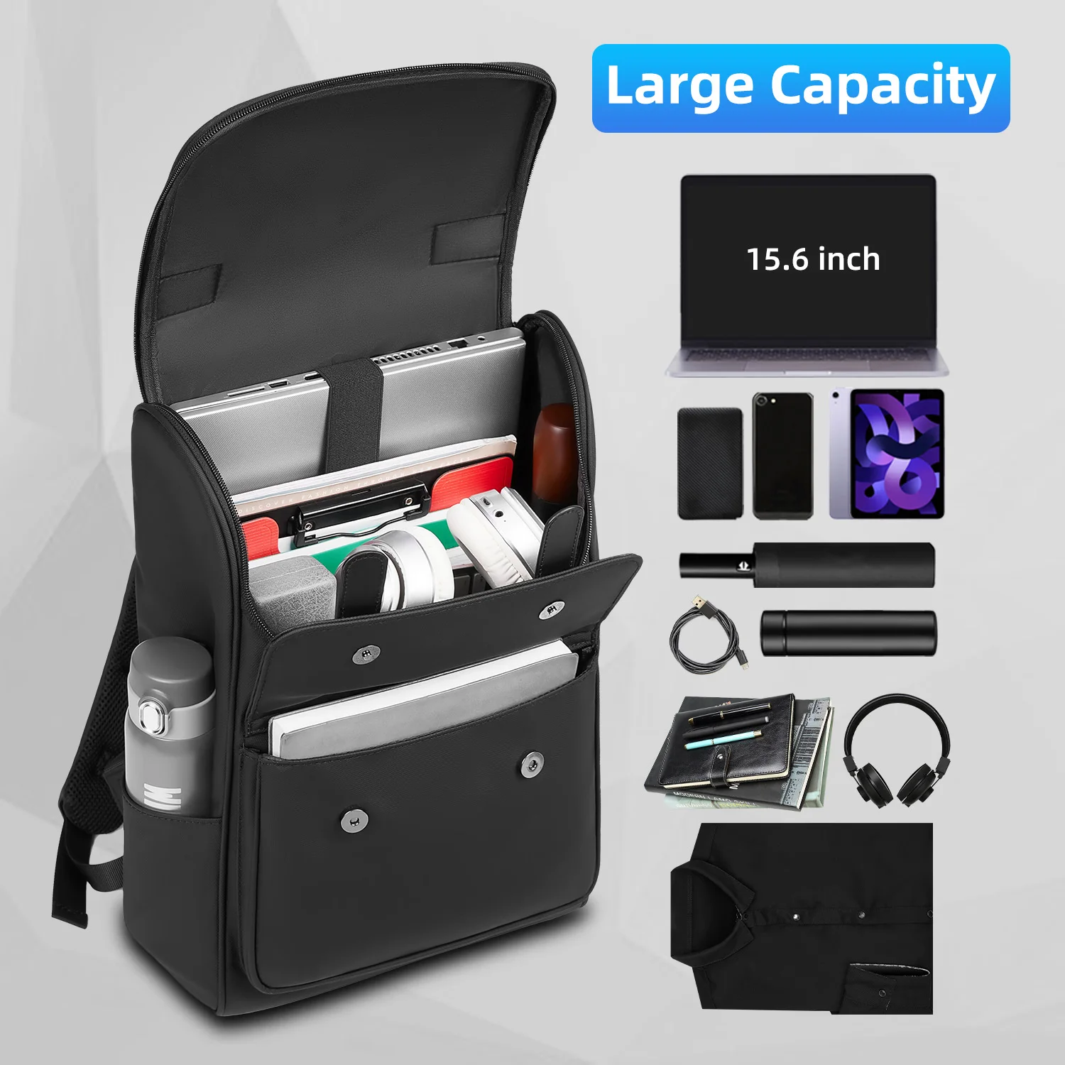 Eurcool 15.6 Inch Unisex Laptop Backpack for Men, Waterproof & Anti ...