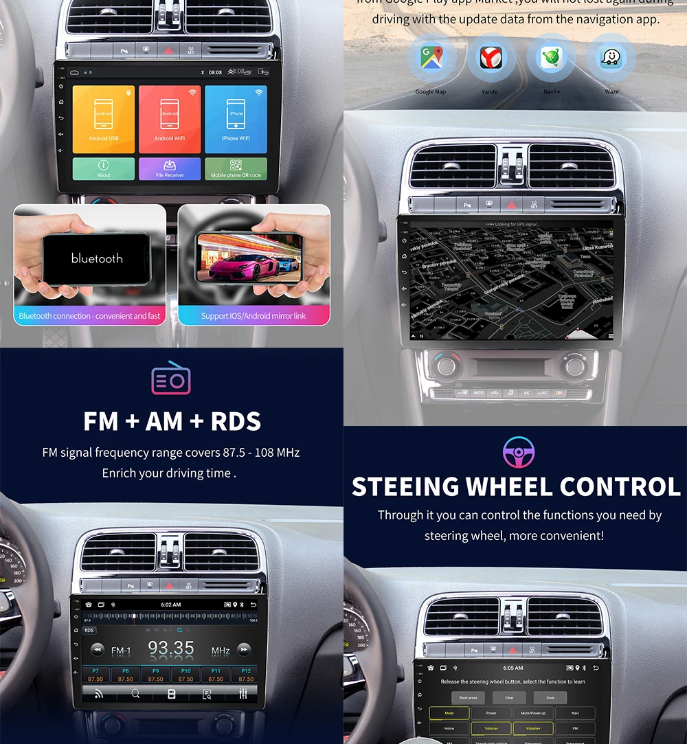 Ac8227l Android 11 Carplay/android Auto Gps/bt/wifi/fm Reverse Camera 1024*600 9 Inch Android ...