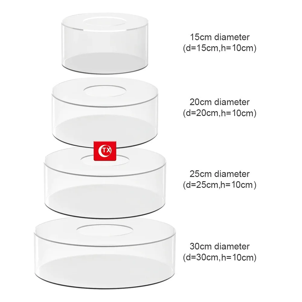 Clear Acrylic Cake Separator Stand - Fillable Dessert Display Pedestal ...