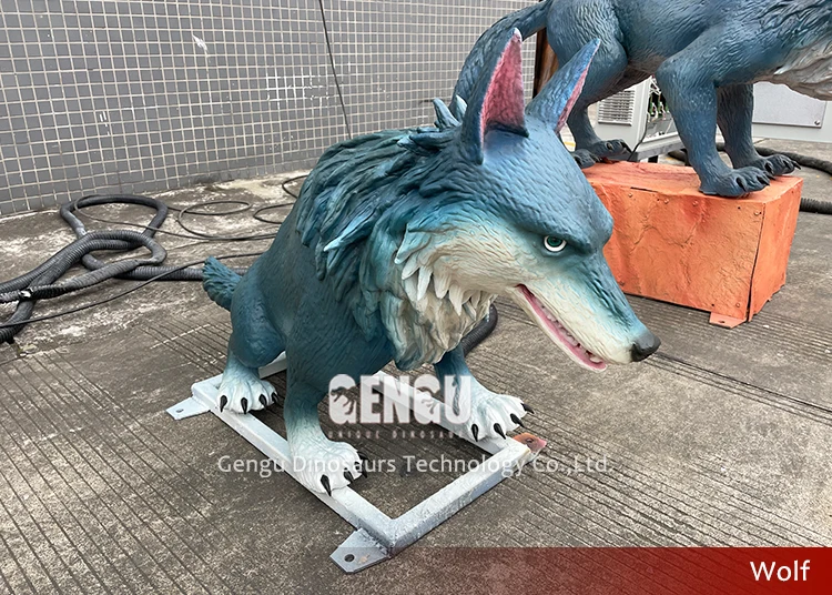 Zoo Animal Park High Quality Animatronic Animal Statue 3D Wolf Model ...