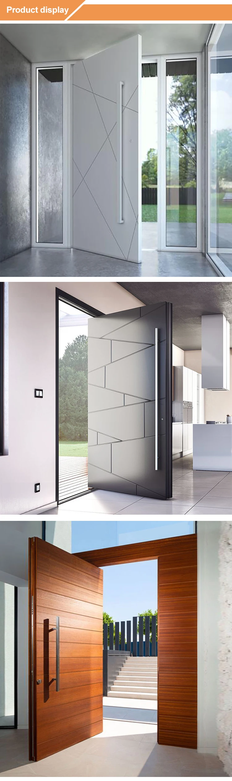 Durable Eco-Friendly Waterproof Solid Wood Teak Doors