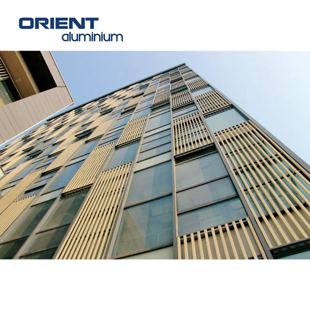 Sun Proof Curtain Wall Louvers Aluminium Louver Facade System| Alibaba.com