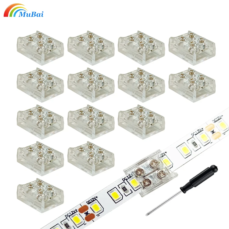 Fast Shipping LED Tape Connectors Screw Lock Connection Solderless LED ...