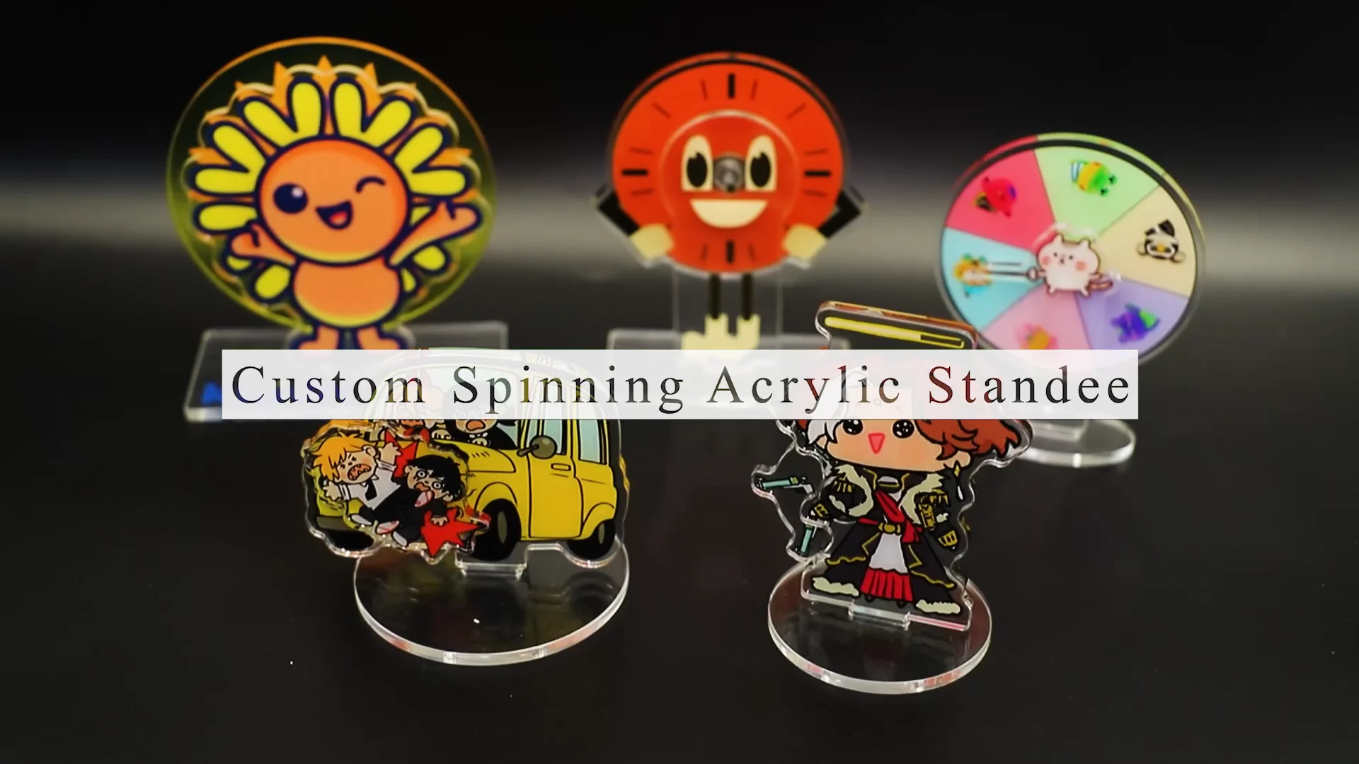 Wholesale Custom Printed Acrylic Spinning Standee Rotatable Anime ...
