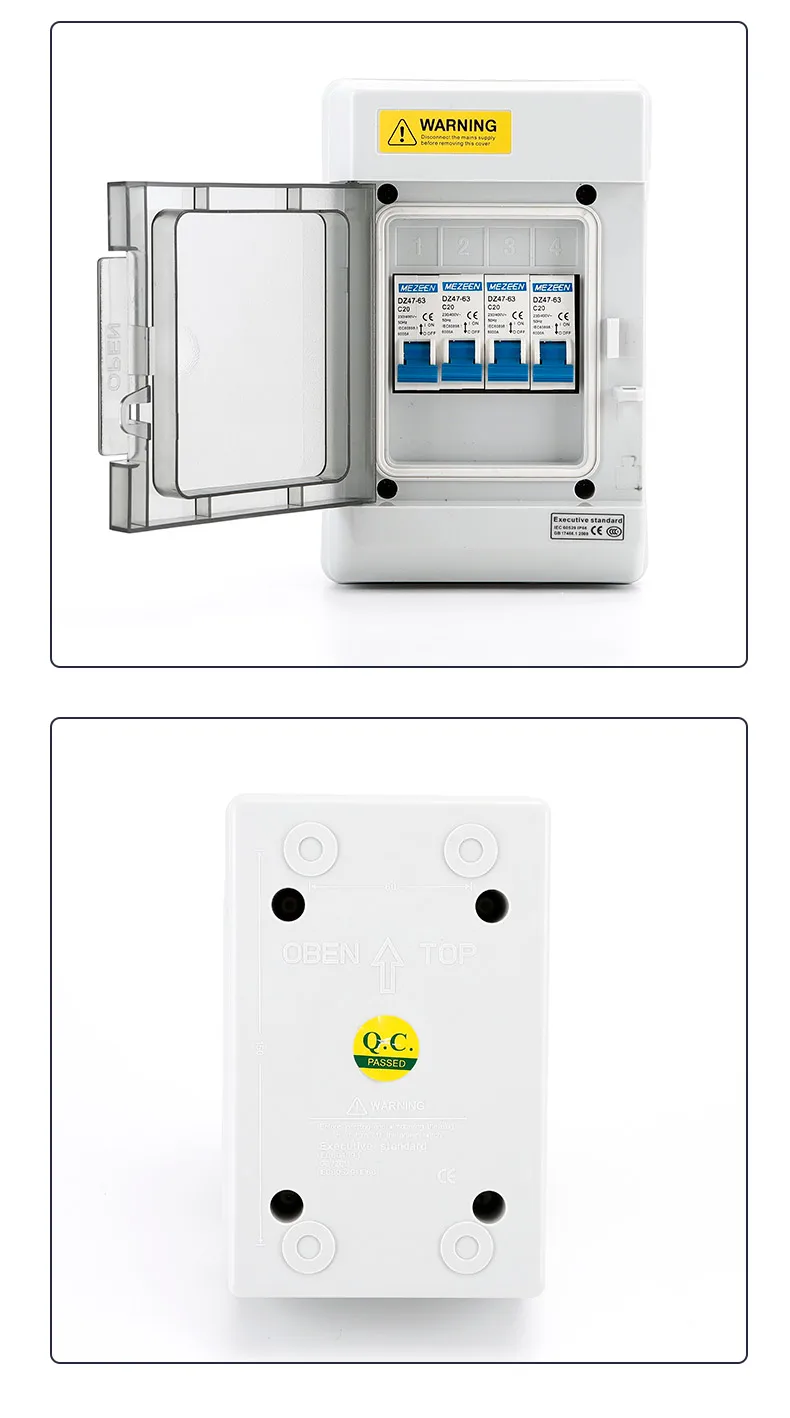 Plastic 4 Way 6 Way Solar Dc Mcb Enclosure Distribution Box Ac Sassin ...