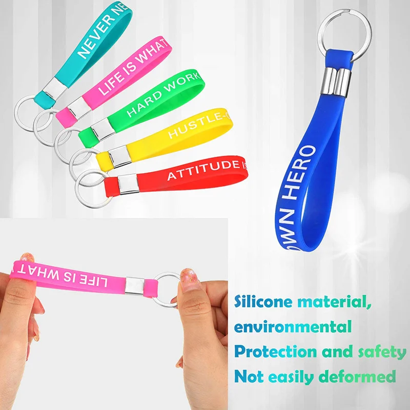 Silicone Key Chain Wristband Silicone Bracelet Custom Logo Metal Pvc ...