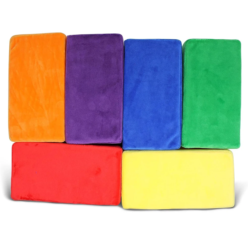 1492 Custom Plush Foam Filled Plush Blocks Soft Stackable Building Kids ...