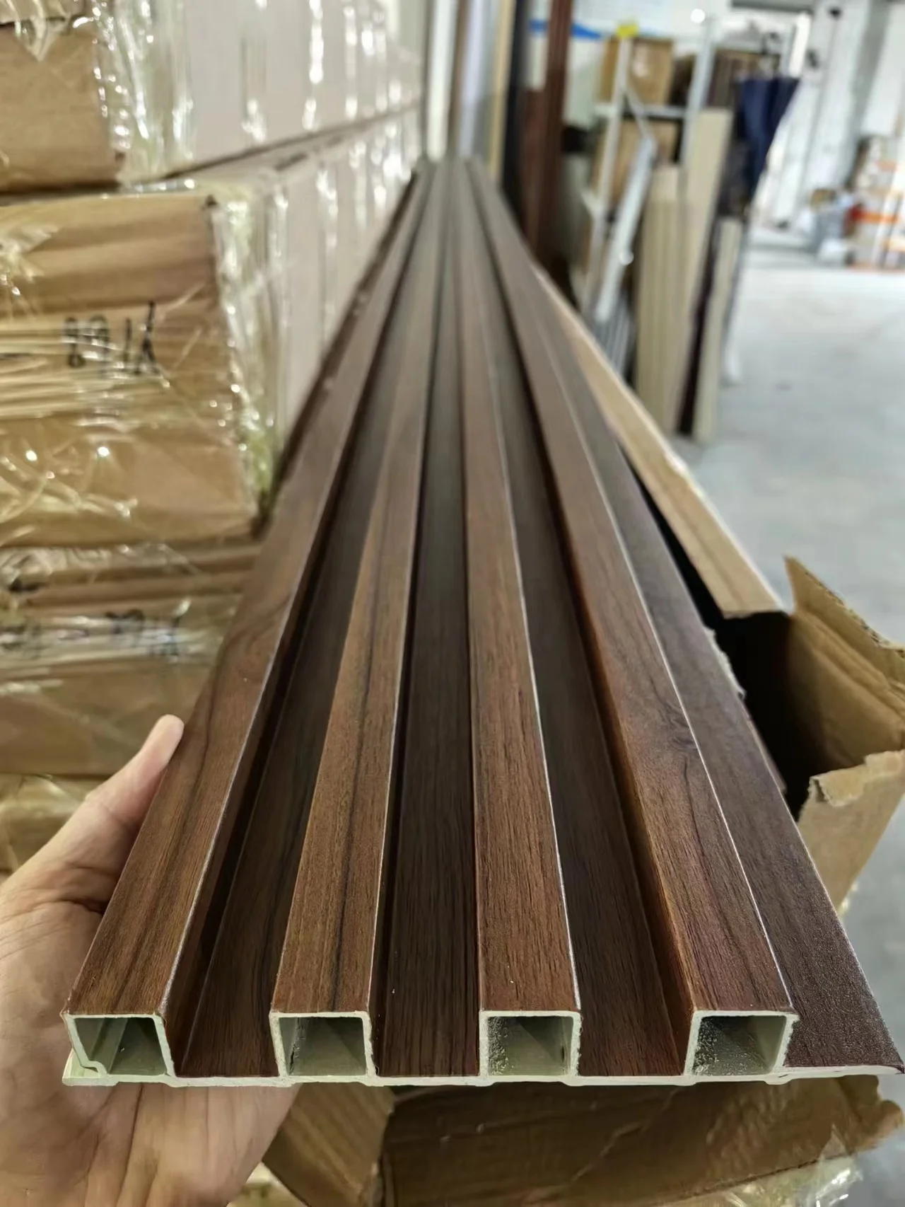Plastic Wood Composited PVC WPC Decking Profile Louver Wall Cladding ...