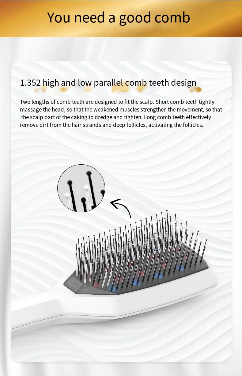 High Quality Vibration Hair Growth Comb Oil Control Anti-shedding Scalp ...