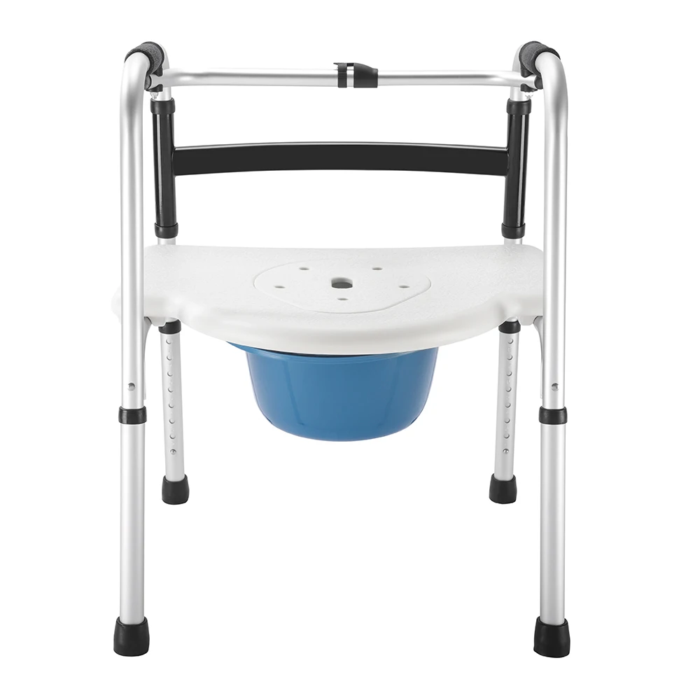 Toilet Commode Chair Elderly Walker Rollator With White Seats - Buy ...
