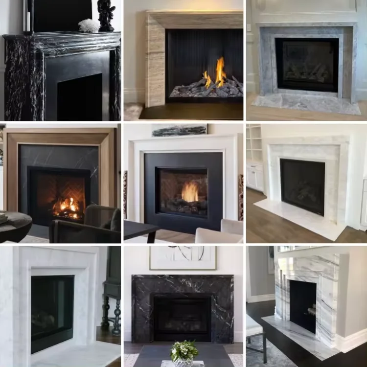 Newstar Stone Classic Fireplace Hand Carving Luxury Hotel Modern Design ...