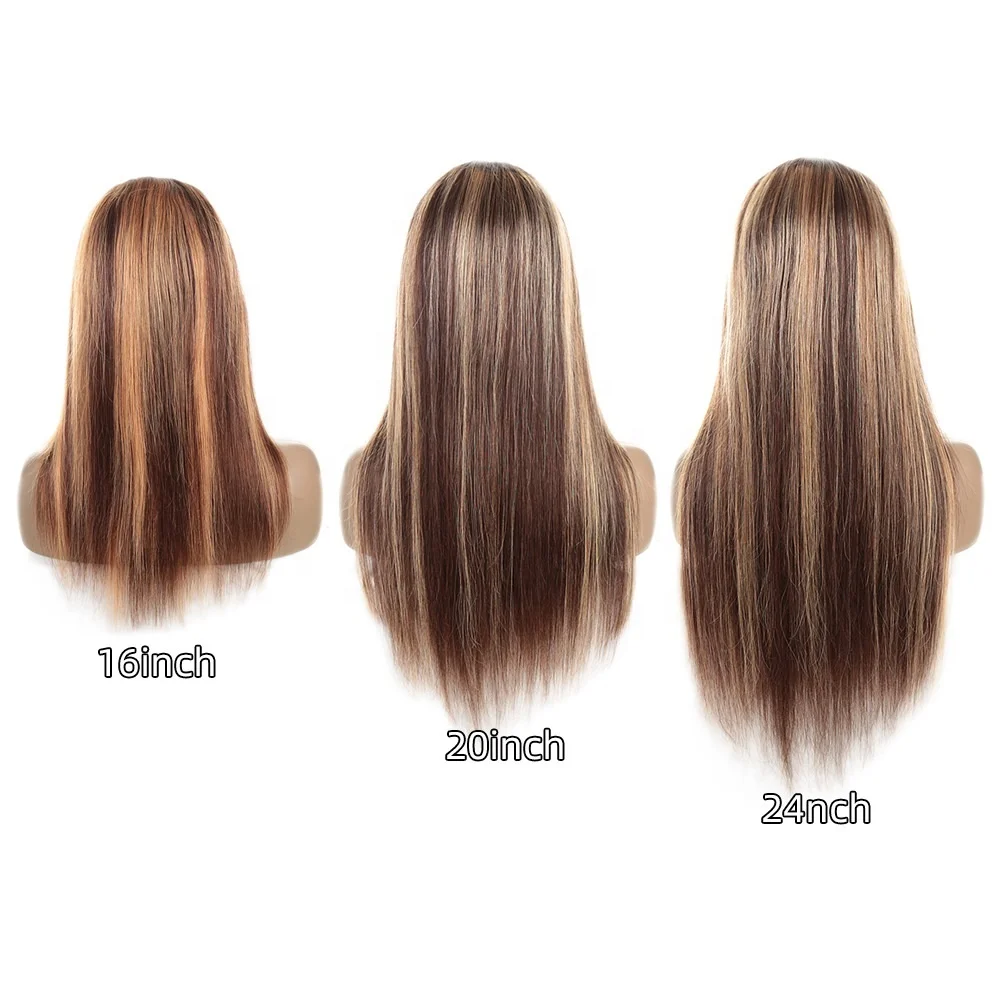 13x4 Straight Highlight P4/27 Ombre Honey Blonde Wear And Go Glueless ...