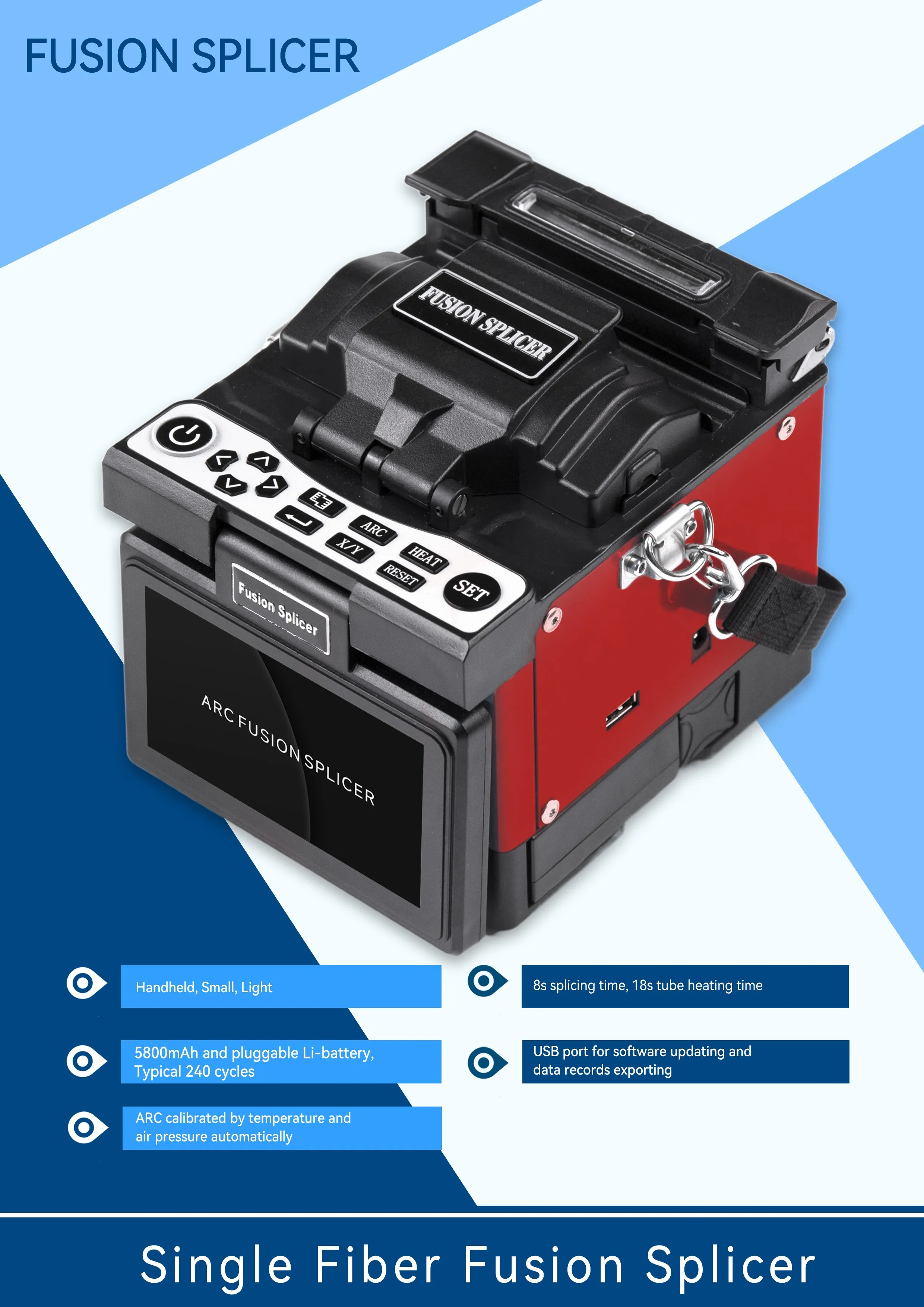 Splicer Fiber Optik - Precision Fusion Splicing Machine