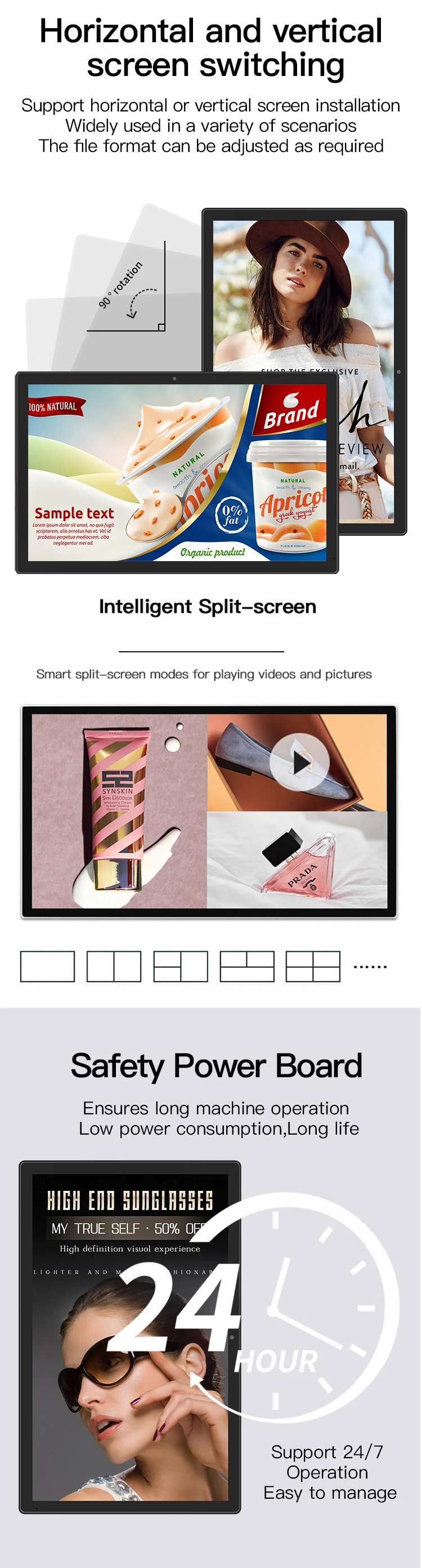 24 Inch Quad Core Digital Signage Advertising Android Tablet 24 Inch ...