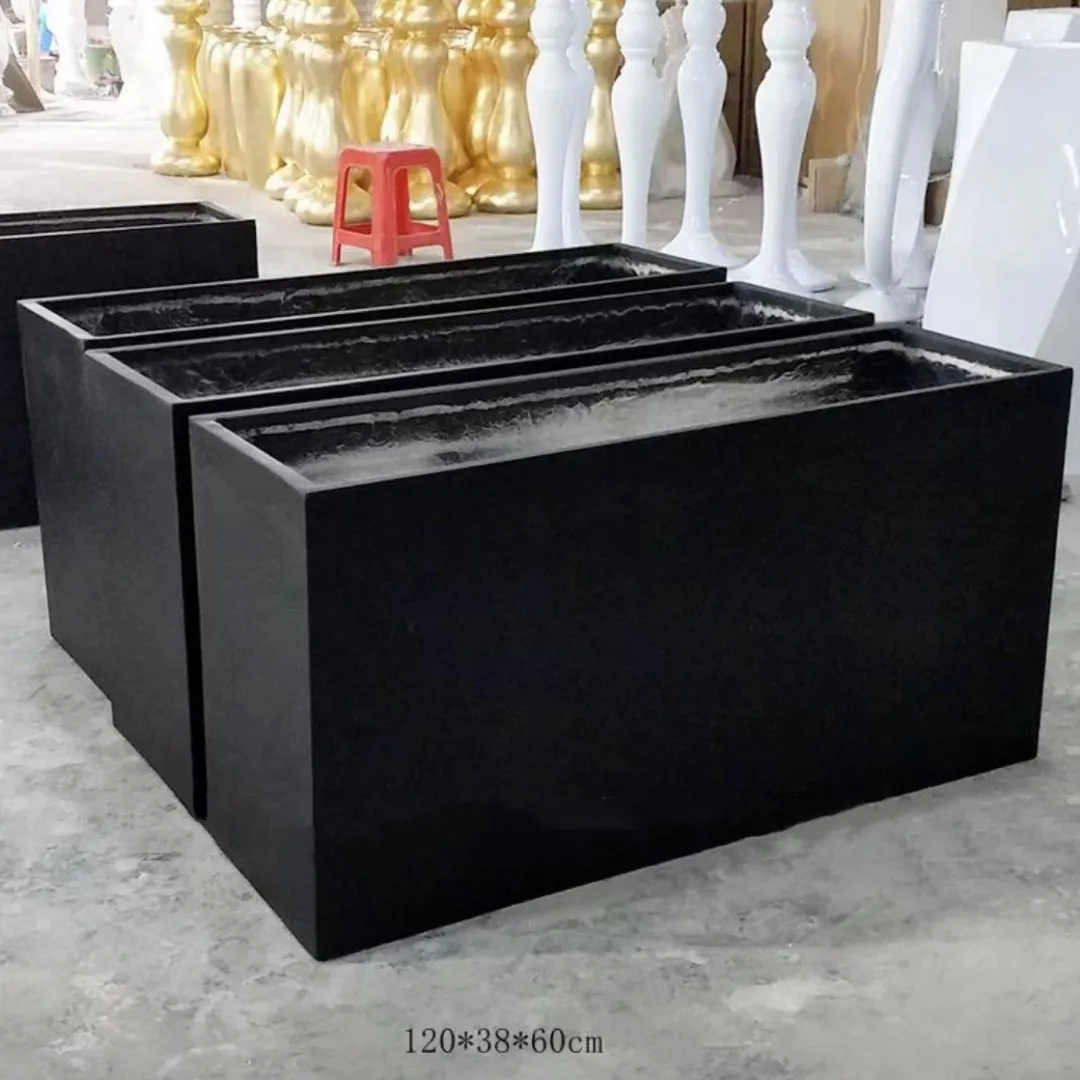 Large Rectangular Fiberglass Plant Pots - Durable & Stylish