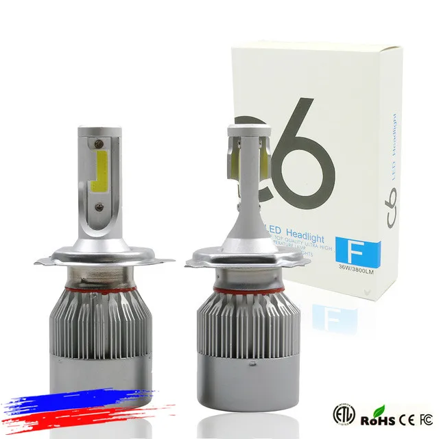 Hot Sale H4 C6 Led Headlight Bulb 72w High Power Led Headlamp Hi/lo ...