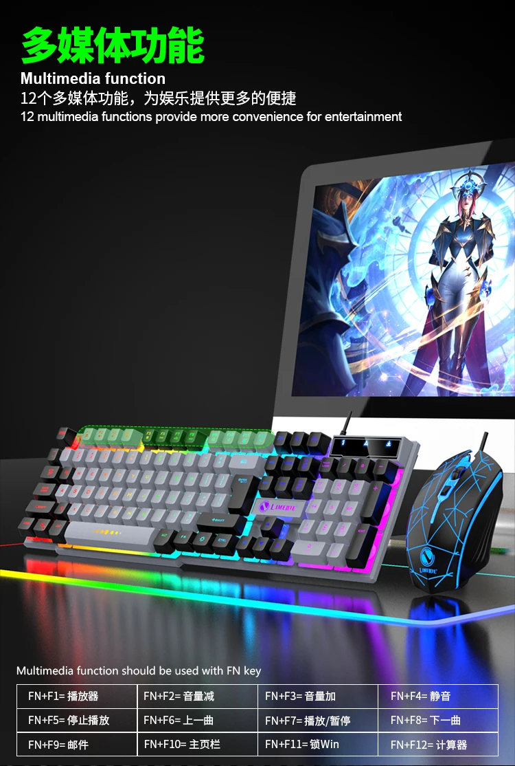 Keyboard And Mouse Combo Gaming Combo Set Gamer Headphone Headset ...