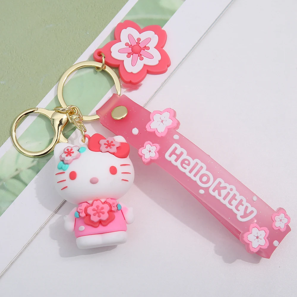 Sanrio Cinnamon Dog Kuromi 3d Anime Keychain Silicone Plastic Rubber ...