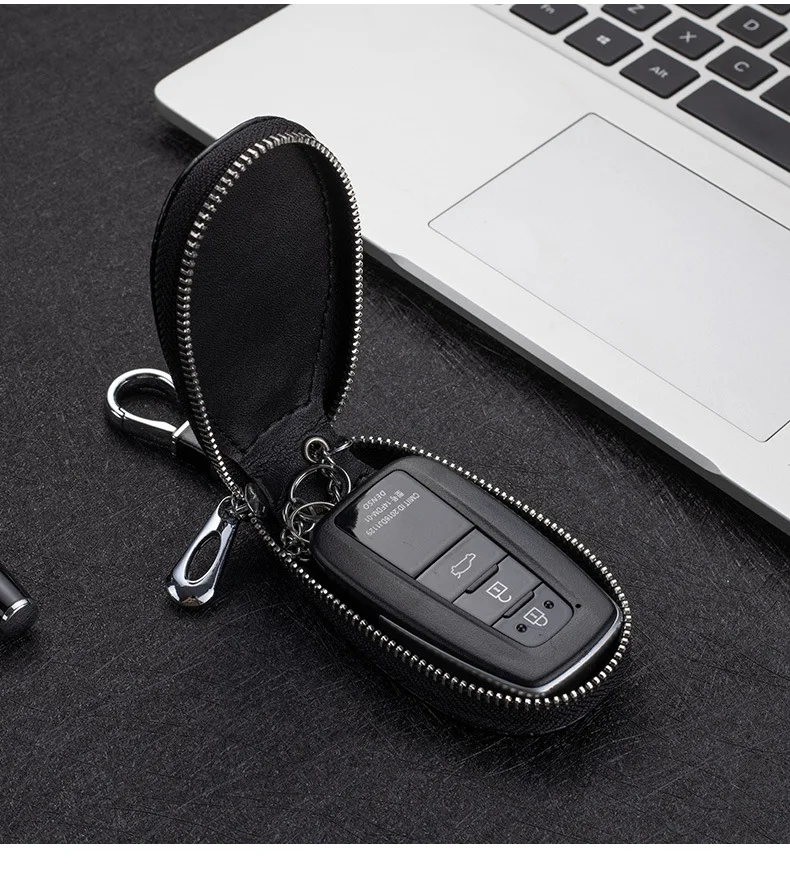 Classic Leather Texture Snake Print Car Key Cover Men Women Car Keys ...