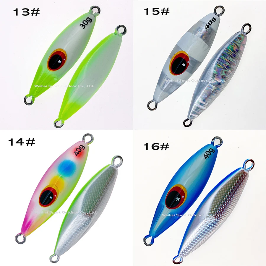 New 20g-150g OEM Fast Slow Uv Lead Jig Flash Fishing Lure Jigging Slow ...