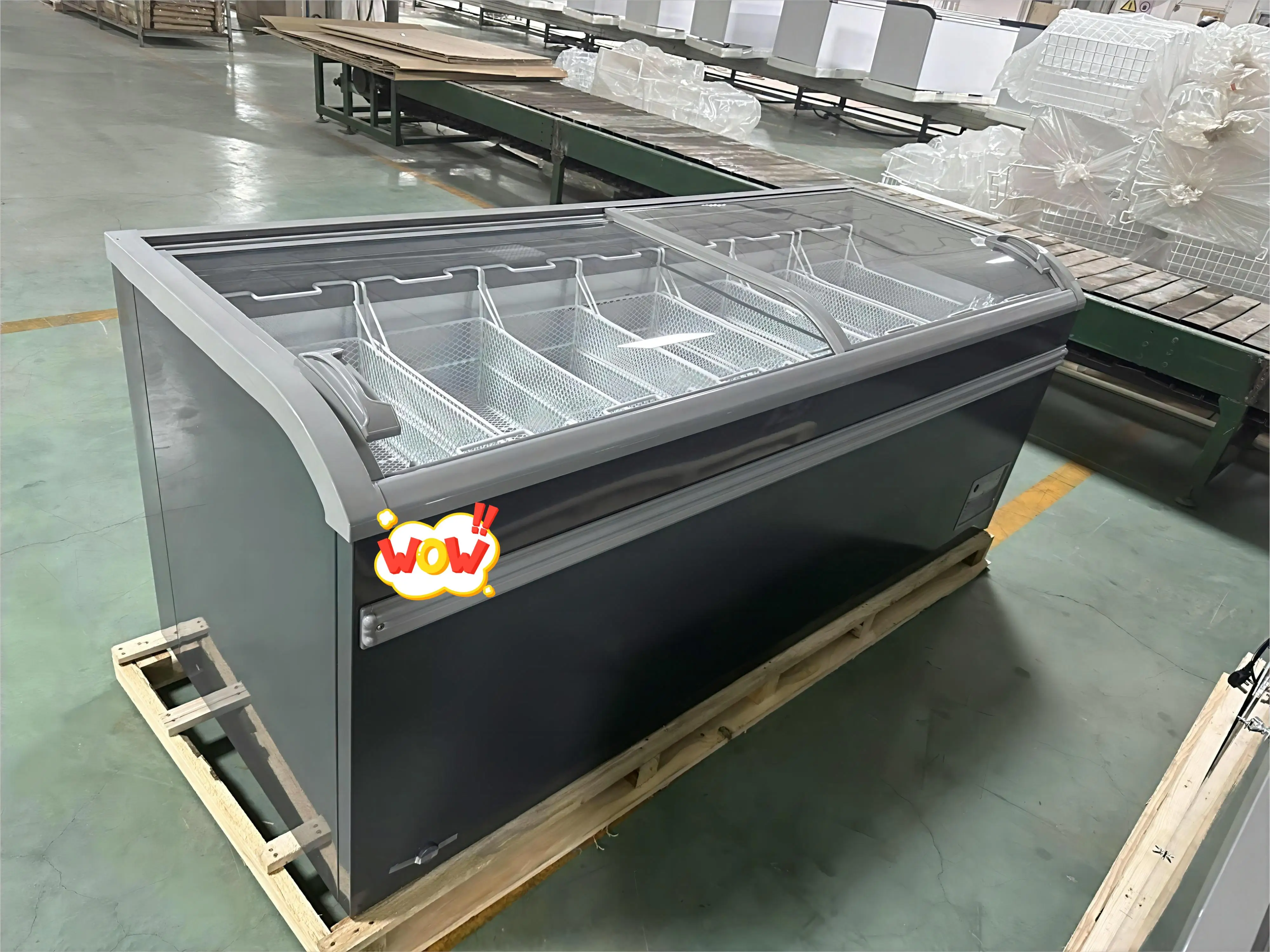 Kenkuhl Commerical Island Meat Ice Cream Display showcase Fridge ...