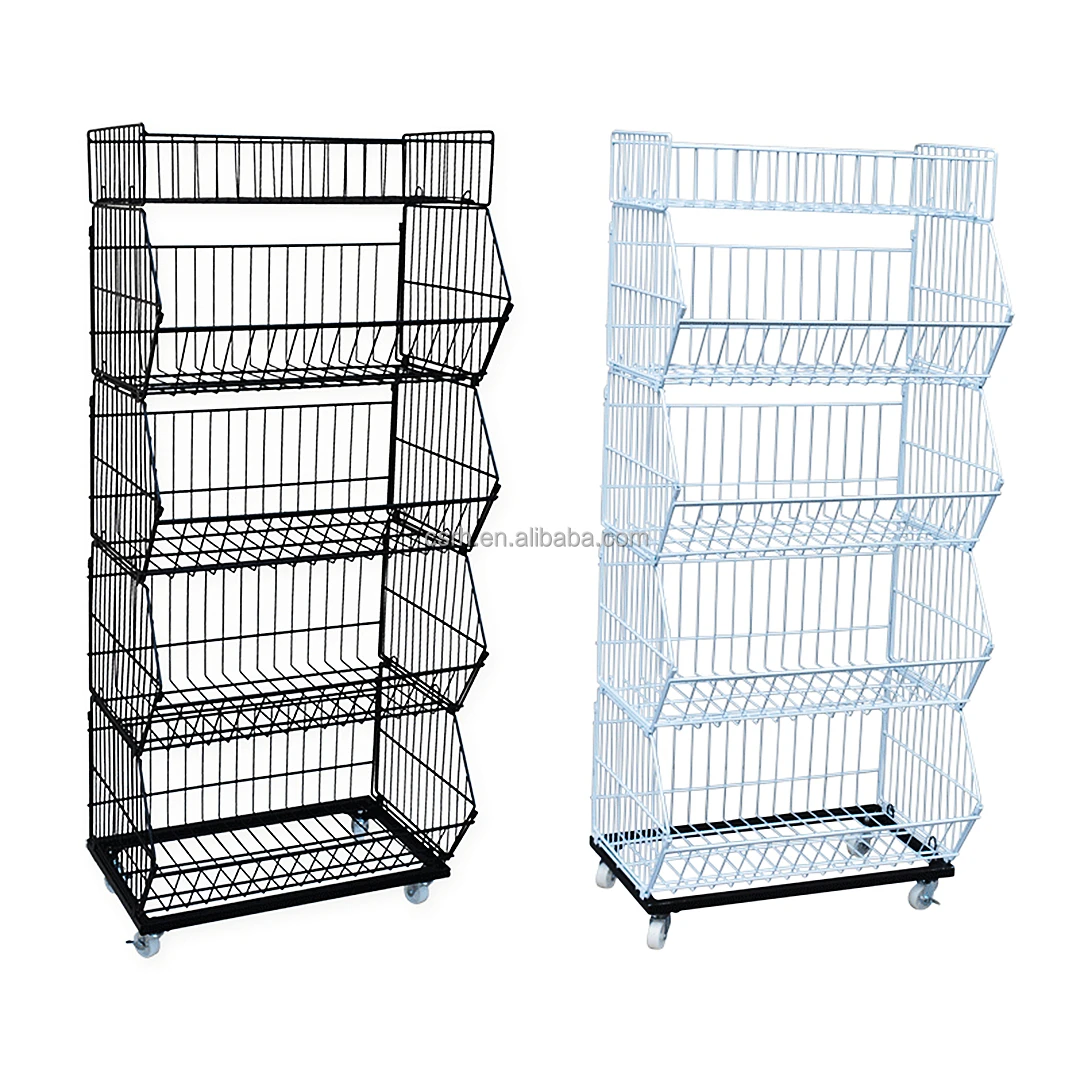 5-Layer Wire Display Shelf Small Size Rack with 600*450*1400mm 600mm ...