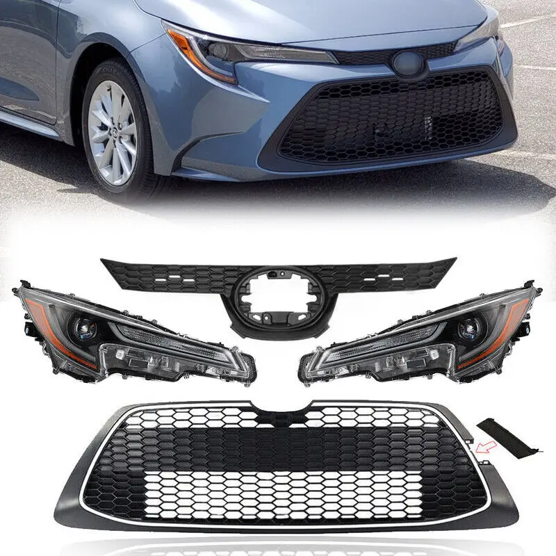 New Front Bumper Lower Grille For 2020 2021 Toyota Corolla Le Xle ...