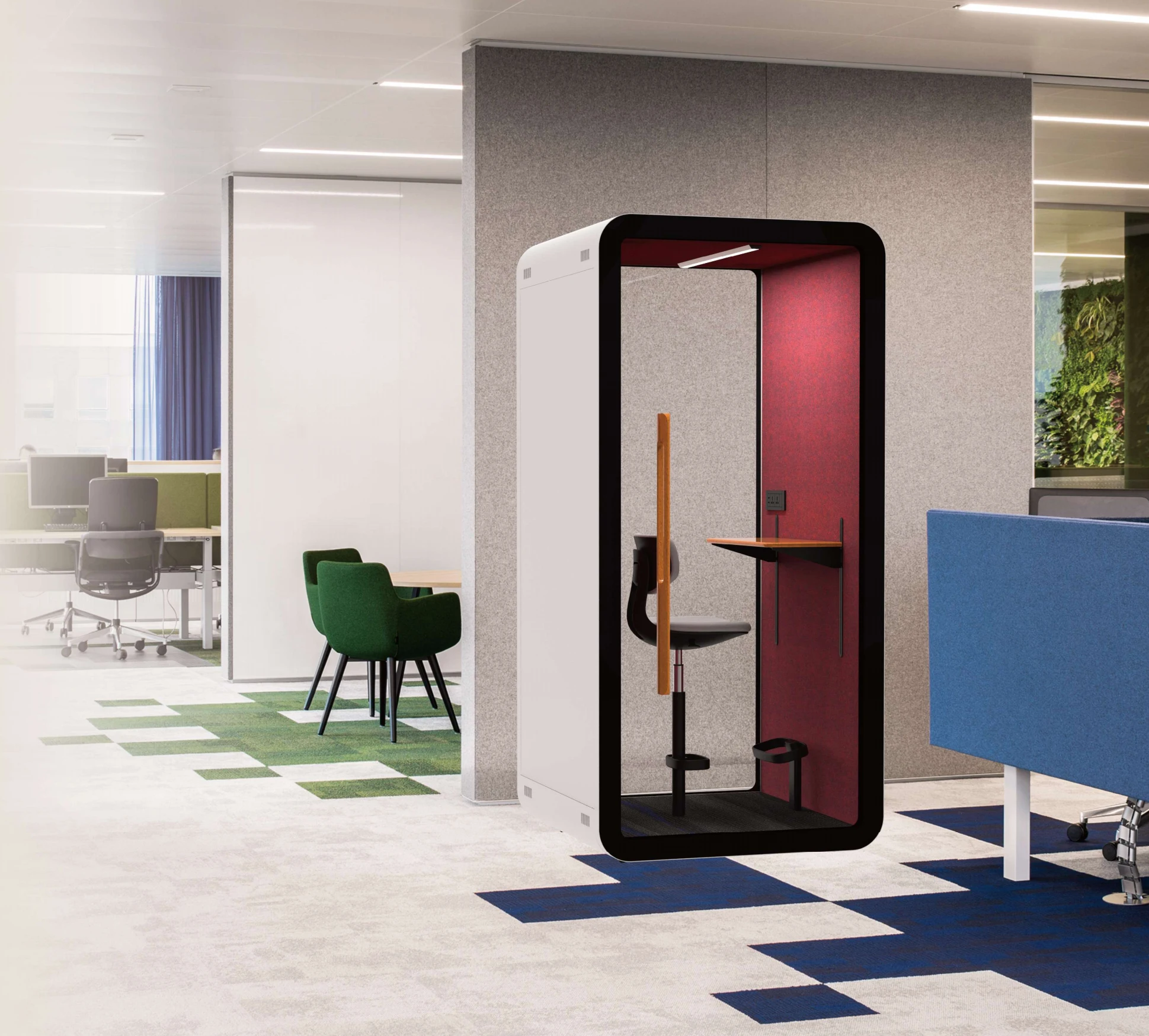 Office Furniture Movable Prefab Office Pod With Desk Silence Soundproof ...