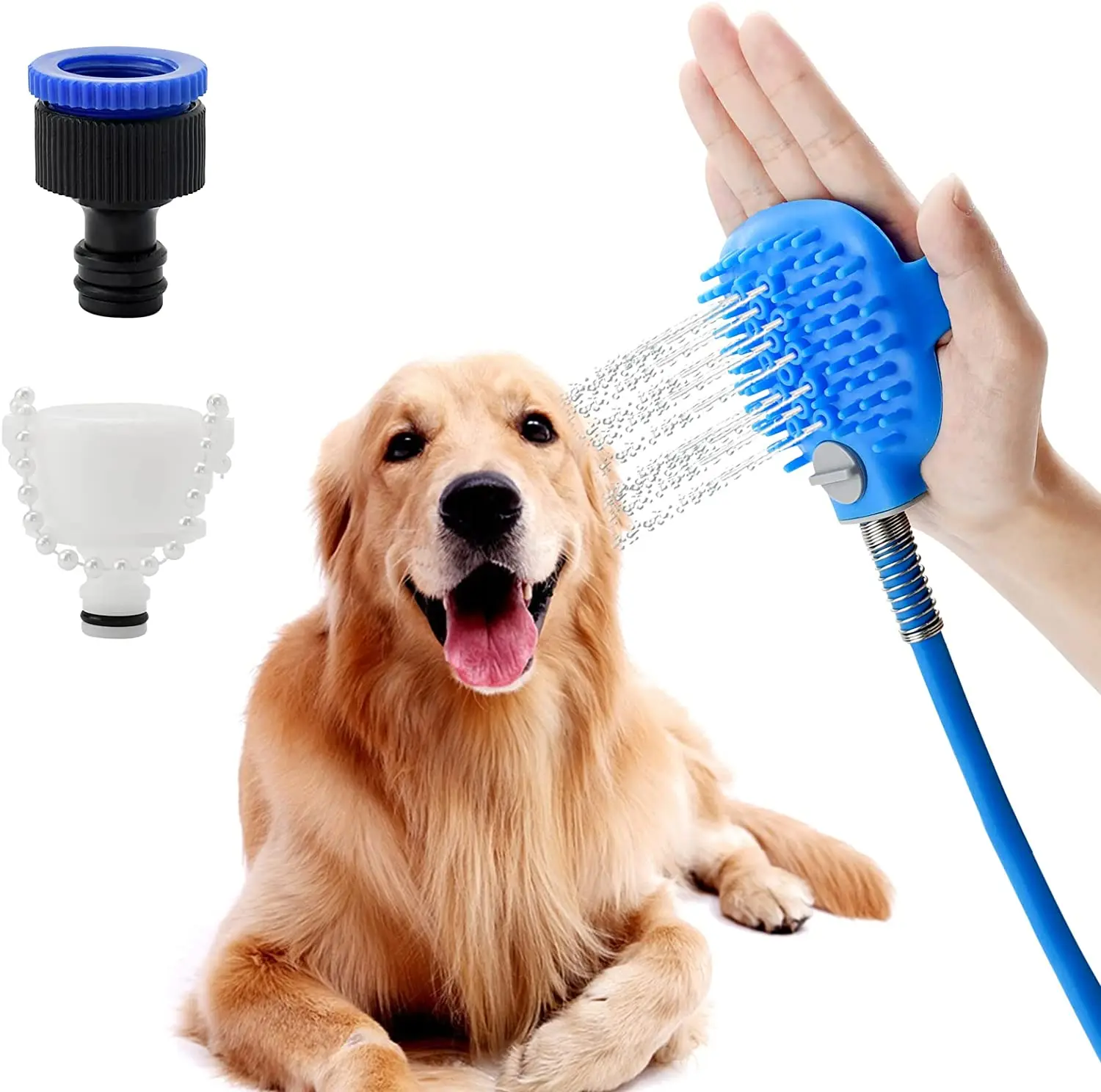 Pet Bathing Tool Pet Shower Sprayer And Scrubber Dogs And Cats Handheld ...