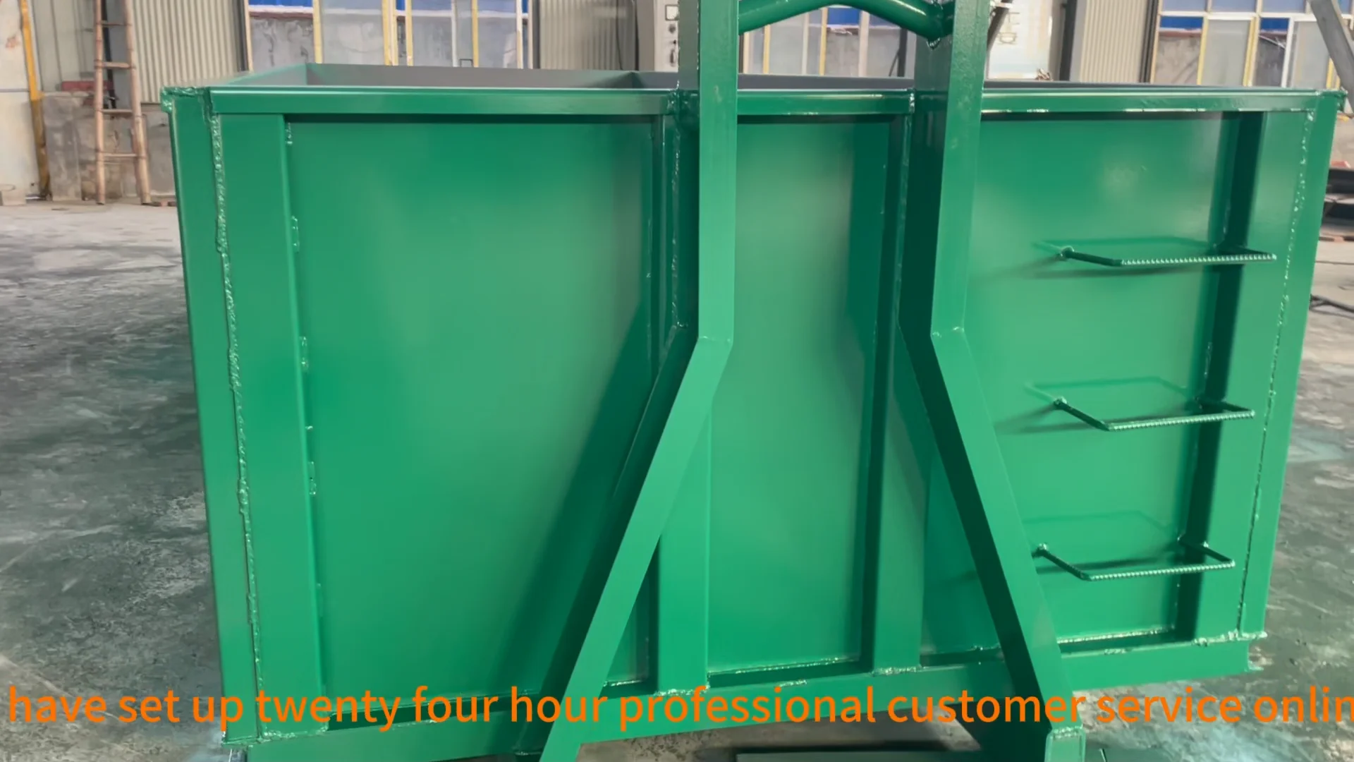 Large Steel Dumpster Bin Channel Can For Construction Waste Transport ...