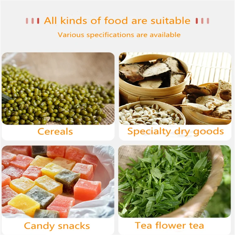 Custom Resealable Clear Transparent Food Packaging