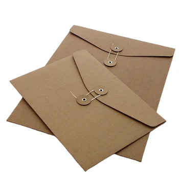A4 Size Cardboard Paper File Security Kraft Paper Bag Envelope With ...