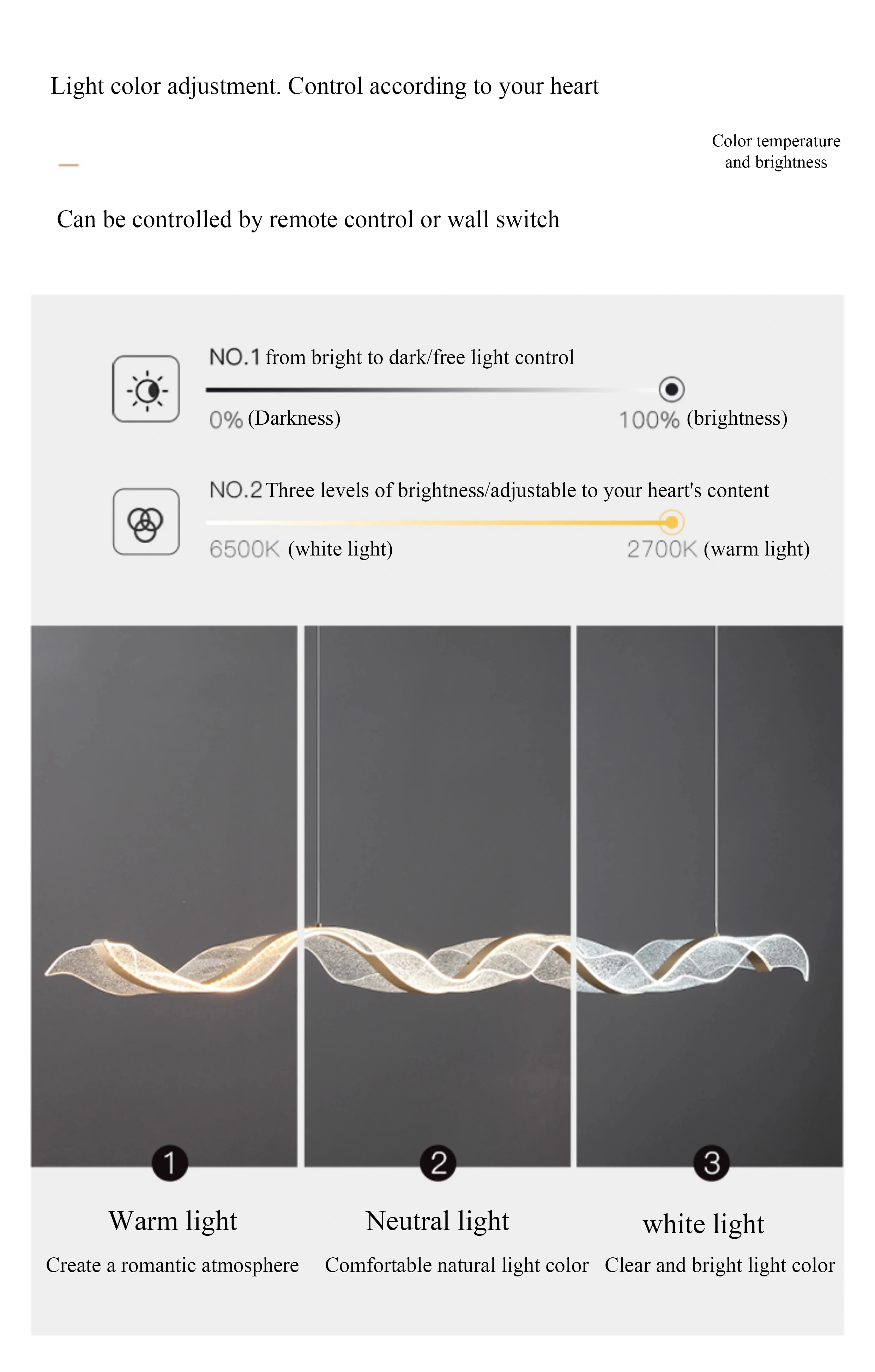 Streamers Shape Modern Luxury Lamp - Acrylic LED Chandelier