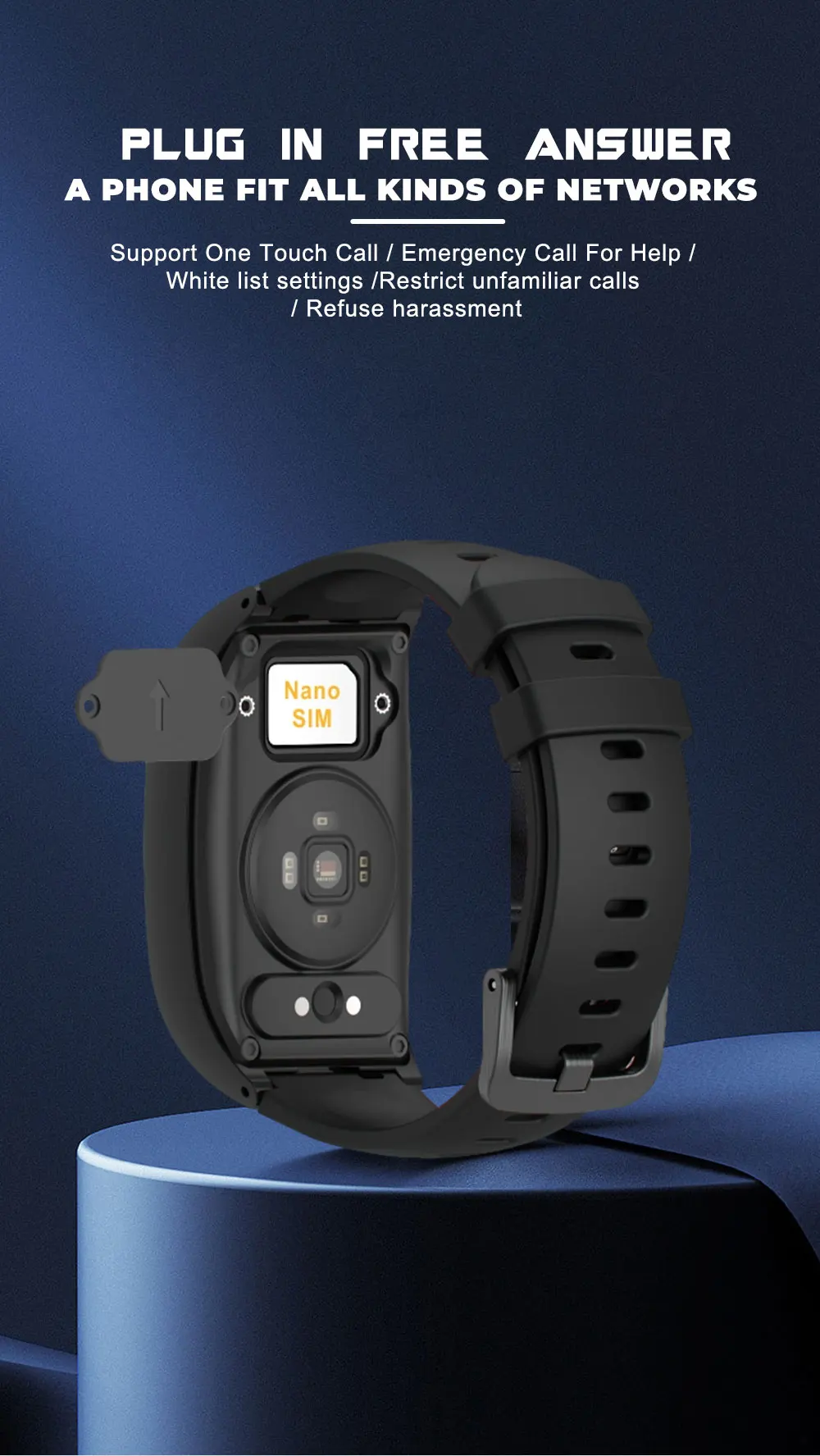 Elder Wearable Alert Smart Watch - VL17/VH67 SOS Bracelet