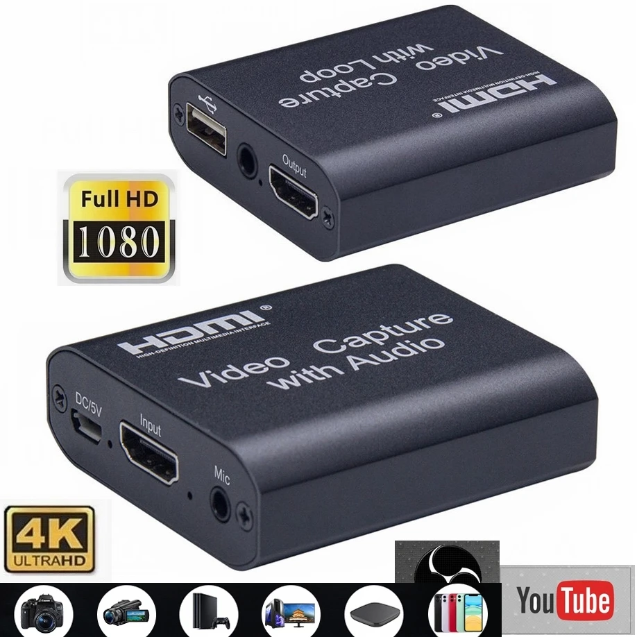 4K Graphics HDMI Video Capture Card for Live Streaming