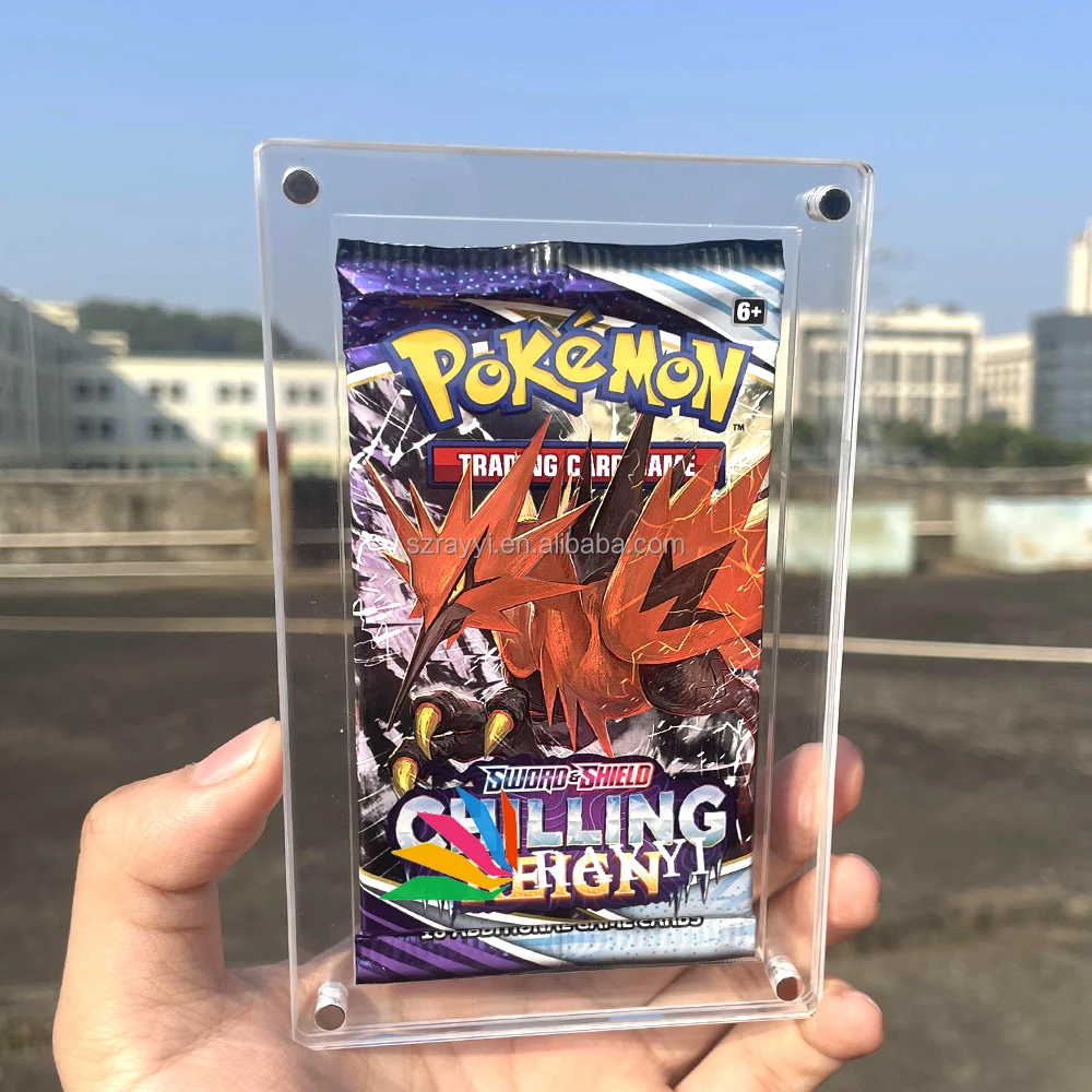 Custom Acrylic Booster Pack Box - Magnetic Lid Display